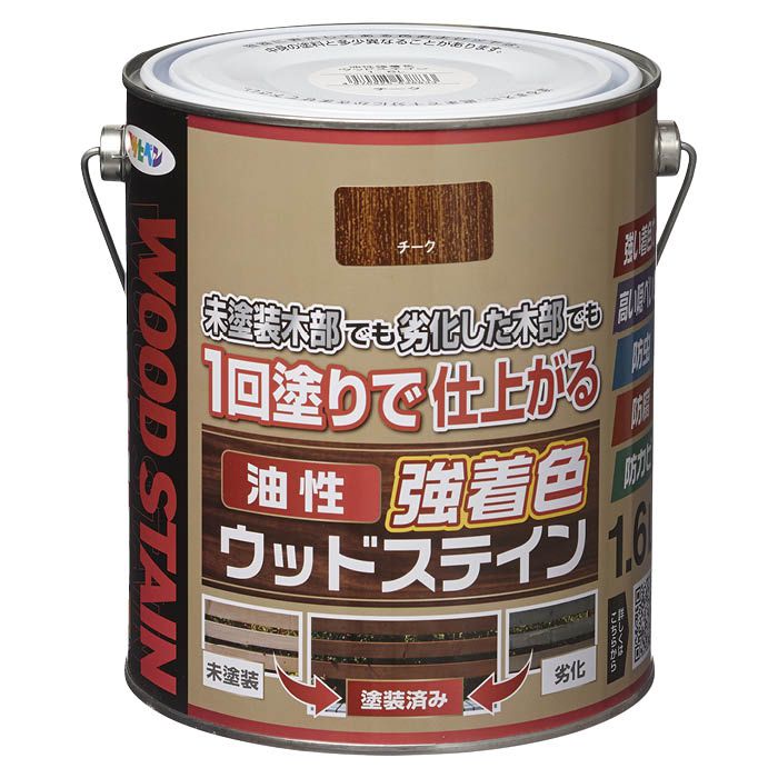 [仕様]：■隠ぺい性が高く、劣化した木部もきれいに仕上がり、塗り替えに最適。■防虫、防腐、防カビ効果のある屋外木部専用塗料。■安全性に配慮した薬剤を使用。■1回塗りで仕上がりますので、作業時間短縮。[用途]：■ウッドデッキ、ラティス、トレリ...