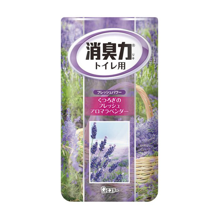 [特長]:■香りや効果は通常約2～3カ月持続します。(使用状況により異なります。)■植物抽出の消臭成分にカテキンをプラスし、気になるニオイを強力に消臭するトイレ用消臭剤。ラベンダーの香り。[仕様]:■内容量:400ml■サイズ:幅86×奥行...