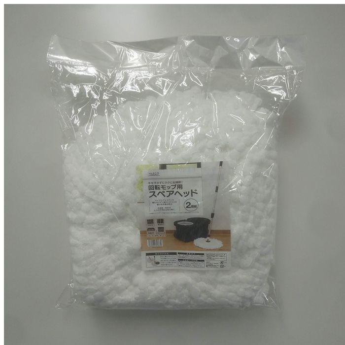 [特長]■マイクロファイバーで傷を付けずに細かいほこりや髪の毛を絡み取ります■フローリング・家具の下・窓ガラス・タイル等いろいろな場所に使えます[仕様]■材質：ポリエステル、ポリプロピレン■2個組※回転モップ　モップヘッド2個付き（NKM-...