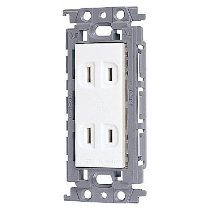 [特長]：■埋込ダブルコンセント ■絶縁枠付 [仕様]：■定格：15A 125V