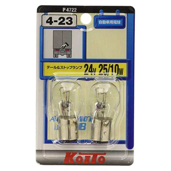 [仕様]：■定格 ： 24V 25／10W■口金 ： BAY15d■ガラス球 ： S25■光色 ： クリアー■入数 ： 2個