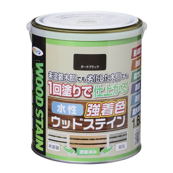 [特長]：■隠ぺいが高く1回塗りで仕上がる水性・低臭タイプの木部専用塗料です。■木目を生かした美しいステイン仕上げができ、日光や雨に強く耐候性に優れています。■防腐・防カビ・防藻・防虫効果があり、長期間、木部を美しく保ちます。■撥水剤の配合...