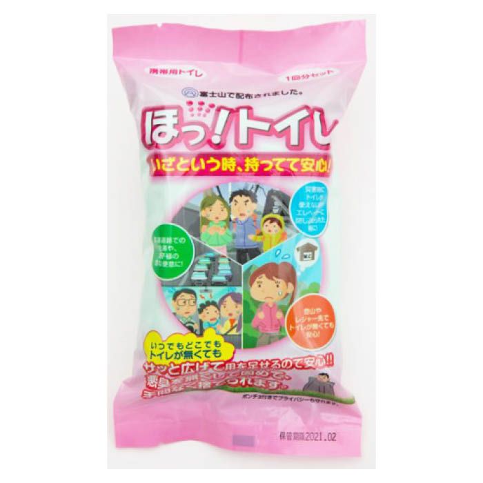 [仕様]：■ニオイが無くなり固まる■いつでもどこでもサッと広げて用途足せる■便器がなくても大丈夫■かばんに入れて持ち運べる■ポンチョ付きでプライバシーも守れる■内容物　型紙1/ビニール1/タブレット1/ビニールポンチョ1/ポケットティッシュ...