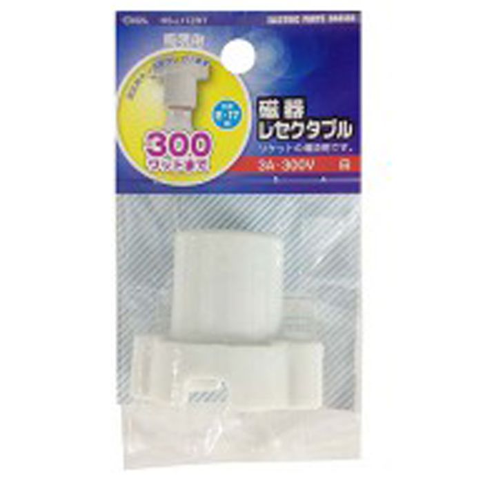 【 仕 様 】：■ 口金E17用■ 定格：3A－300V■ 300ワット以下で使用してください。■ 固定用ネジ穴がついています。■ 適合電線：VVF Φ1.6 Cu（銅）