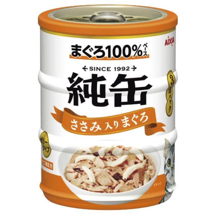 [特徴]：■まぐろの白身肉と赤身肉のコンビネーションが味わえるゼリータイプ。■ビタミンE配合。[原材料]：_マグロ、鶏ささみ、オリゴ糖、増粘多糖類、ビタミンE[栄養成分表示]：_たんぱく質:8.6%以上、脂質:0.4%以上、粗繊維:0.1%...