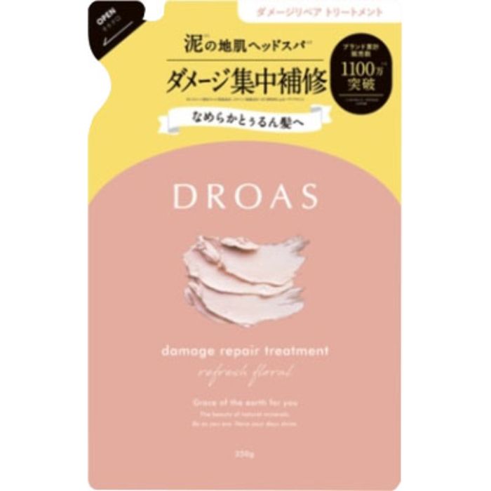 [特長]：■吸着効果のある泥×ダメージ補修効果に優れた美容液成分配合で地肌汚れを優しく吸着し、気になるダメージも集中ケア。もっとなめらか髪へ。■リフレッシュフローラルの香り。[内容量]：■350g
