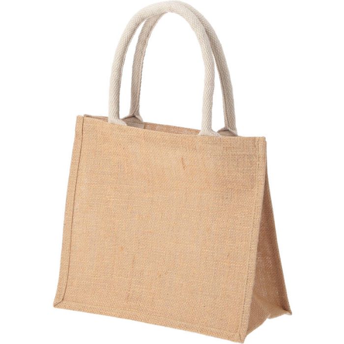 [仕様」■生地：ジュート（PEコーティング） 持ち手：コットン■原産国：インド■耐荷重：5kg[用途]■お出かけのお供に■お部屋の収納に