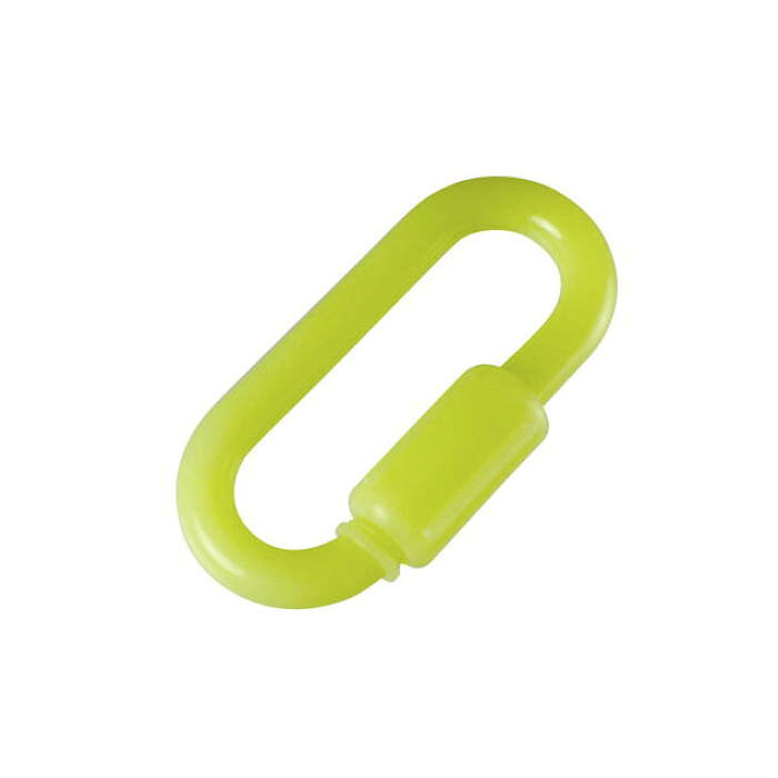 ■プラスチックチェーン用パーツ■材質・表面処理：プラスチック・蛍光黄■寸法：線径8．0mm・内径57．6mm■数量：1個