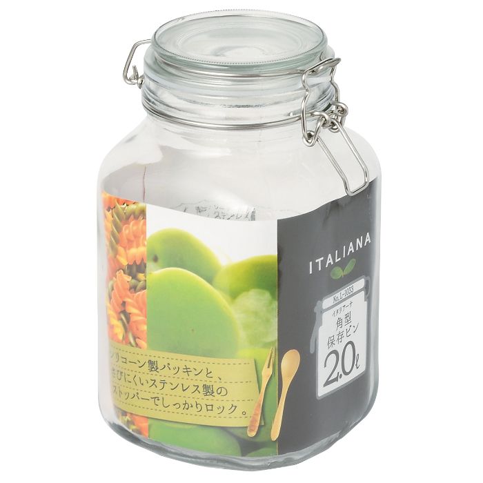 [特長]■ガラス製なのでにおいが移りにくく衛生的です■梅酒や果実酒作りに[仕様]■製品サイズ（約）：幅130×奥行125×高さ215mm■容量：2.0L■重量（約）：1090g■材質：ソーダガラス、ステンレス鋼、シリコーンゴム