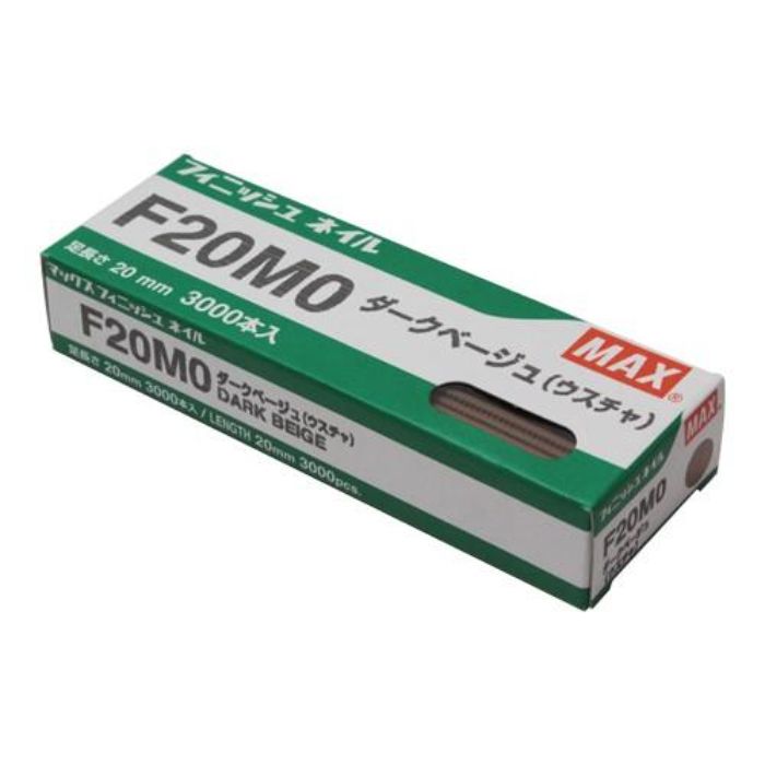 [仕様]：■材質：鉄■色：ダークベージュ■全長：20mm■胴部径：1.05mm■頭部径：1.9×1.26mm■連結方法：接着剤■入数：3000本[用途]：■フィニッシュネイル用仕上釘[特長]：■頭径の小さい仕上げ用途に使用される釘■色のバリ...