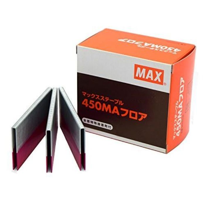 [仕様]：■材質：鉄■肩幅：4mm■足長：50mm■線材幅：1.25mm■線材厚さ：1.05mm■先端形状：チゼルポイント■亜鉛メッキ処理■連結方法：接着剤■入数：3000本[用途]：■エアネイラ用4MAステープル[特長]：■複合フロア材の...