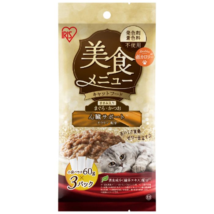 [特長]：■心筋の収縮力・拡張力を維持するタウリンを配合することで、心臓の健康維持に配慮しています。■ゼリー仕立てで水分含有量が多く、水分補給にも役立ちます。■発色剤・着色料不使用です。■腸管内の臭いを吸着し、糞・尿臭を軽減する消臭成分（緑...