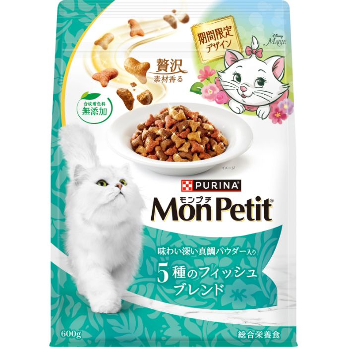 [原材料]：■穀類（とうもろこし、とうもろこしたんぱく、小麦、米等）、肉類（チキンミール等）、動物性油脂、魚介類（まぐろ、かつお、サーモン、フィッシュパウダー、真鯛パウダー）、たんぱく加水分解物、フレーバーブレンド（鯛、小魚等）、ミネラル類...