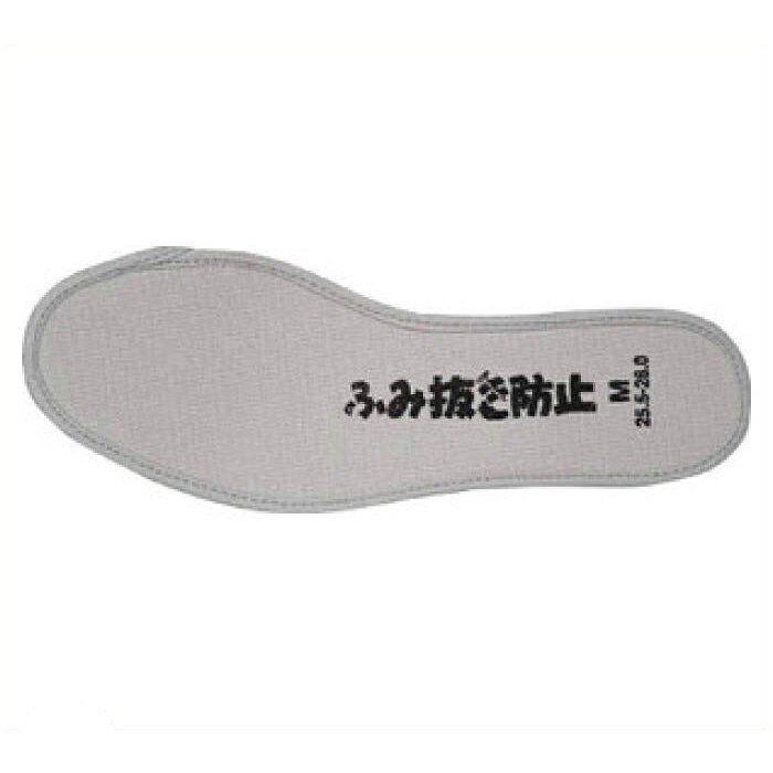 [特長]：■耐踏み抜き性に優れたステンレスを採用しています。■建築・高所・一般作業。[仕様]：■適応靴サイズ：24.5cmから25.0cm■質量：220g■JIS　T8101相当のステンレス板■綿[サイズ]:24.5cm