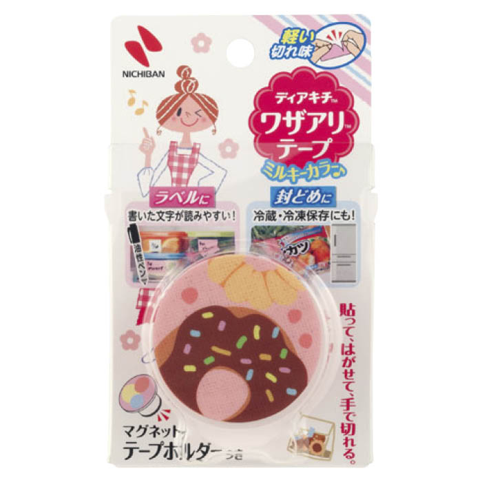 [特長]：■ラベルに封どめにテープの上から字が書ける■テープホルダー付ワザアリテープ[仕様]:■規格/サイズ:28×75×130mm■テープサイズ:25mm×6m■パッケージ重量:36g■色:ピンク