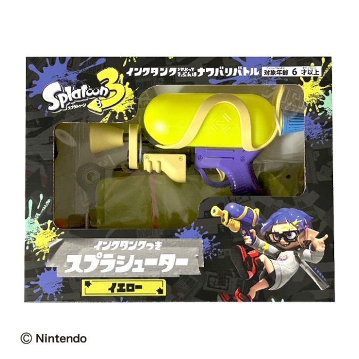 [特長]：■スプラトゥーン3に登場するインクタンク付きスプラシューターのリアルウォーターガン■背負えるインクタンク■タンクを付けず水鉄砲のみでも使用可能[素材]：■水鉄砲　本体　ABS、PE　蓋　ABS、シリコーン樹脂■タンク部分　本体　P...