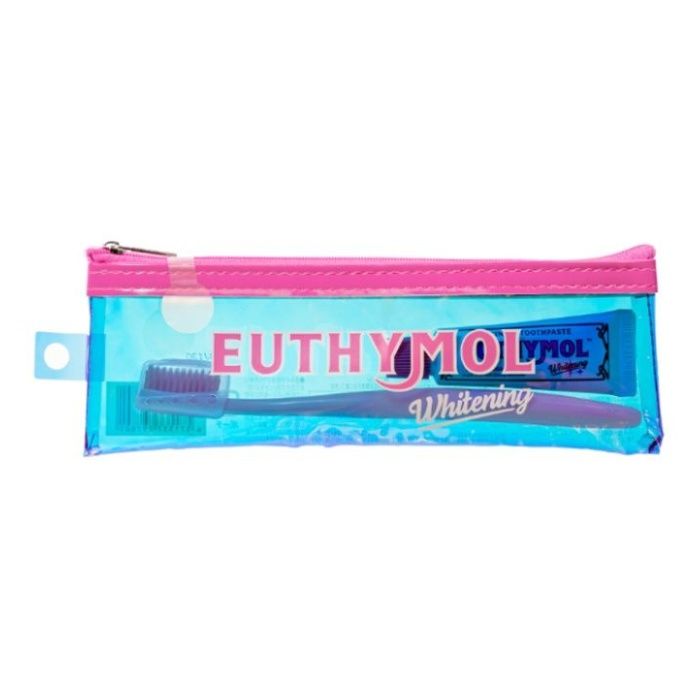 [特長]：■「EUTHYMOL（ユーシモール）」は口腔ケアブランドとして長く愛されてきたオーラルケアブランド。■キャップ付きのハブラシとホワイトピーチフローラルミントフレーバーのペースト20gのセット。■コンパクトなケースで持ち運びに便利。