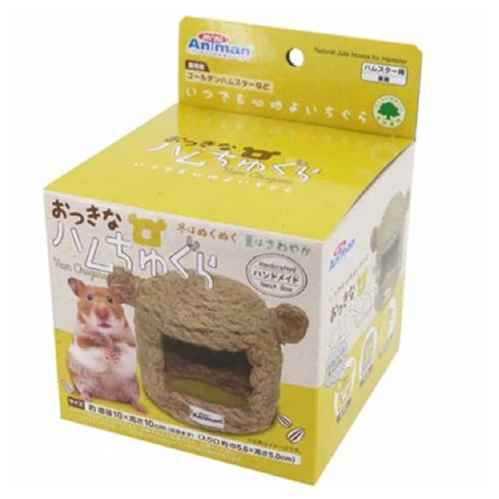 [特長]：■可愛い耳付き「ちゅぐら」■ゴールデンハムスター用の大きいサイズ■天然素材のソフトなジュート縄を縫い合わせた「ちぐら」型巣箱[原産国]：■ベトナム
