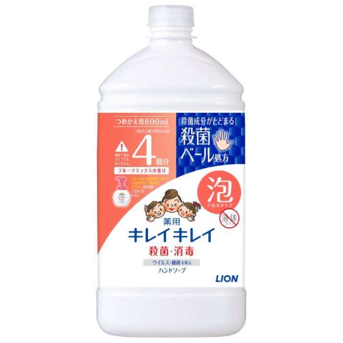 [特長]：■きちんと殺菌して、家族の手肌をバイ菌から守る。■殺菌成分がとどまる殺菌ベール処方。■殺菌成分配合（有効成分：イソプロピルメチルフェノール）の泡が手全体をすばやく覆い、すみずみまで洗浄、ウイルス・細菌を除去。（※全てのウイルス・細...