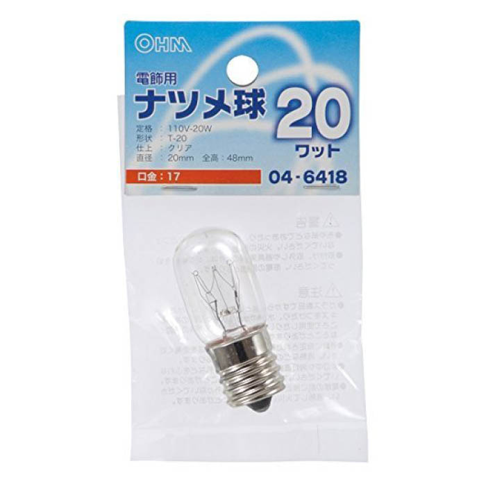 ■ 口金：E17■ 形状：T-20