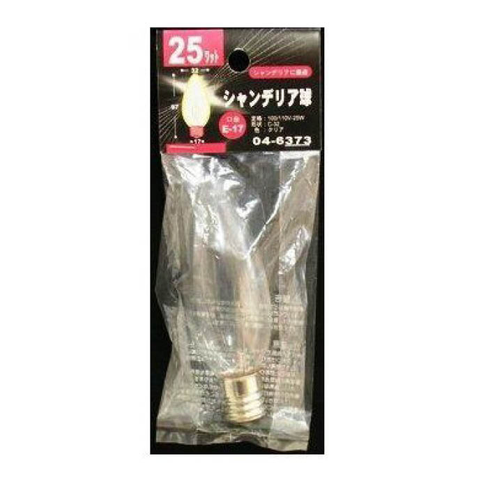 [仕様]：■ 口金：E17■ 定格：100／110V-25W■ 形状：C-32■ 仕上：クリア■ サイズ：直径37mm×全高97mm