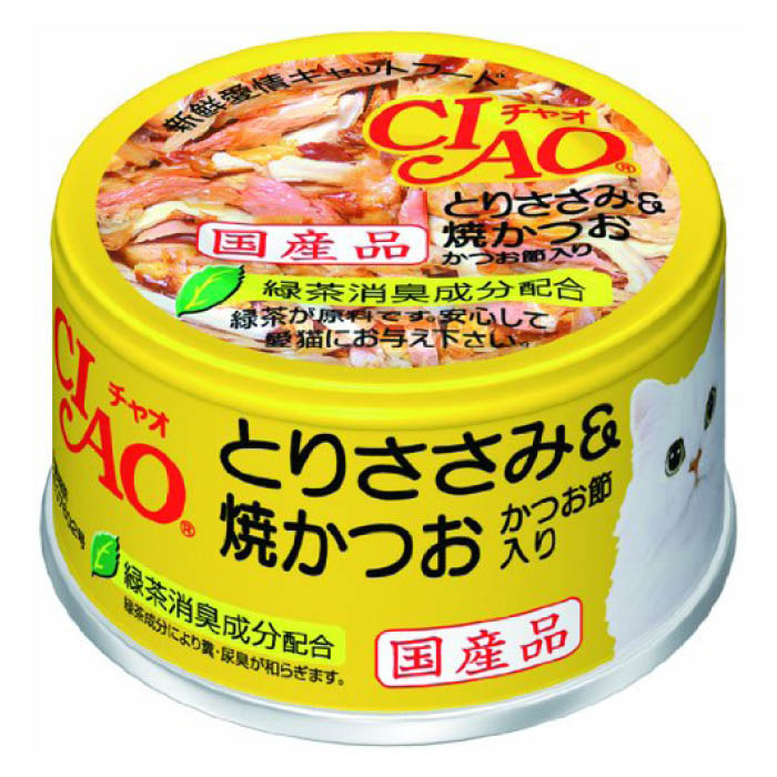 とりささみベース[特長]:■低脂肪のとりささみがベースです。[原材料]:■鶏肉、宗田かつお、かつお節、増粘多糖類、ビタミンE、緑茶エキス、紅麹色素[栄養成分表示]:■粗たん白質14.0%以上、粗脂肪1.3%以上、粗繊維0.1%以下、粗灰分1...