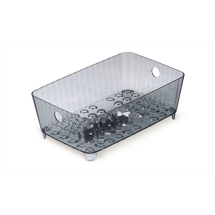 [特長]:■機能性、デザイン性にすぐれる水切り■美しい見た目のABS樹脂性■水切り機能も[仕様]:■容量(約):4.7L■耐熱温度(約):80℃■色:クリアブラック■水抜き栓付■原産国:日本[材質]：■本体：ABS樹脂■排水ノズル:ポリプロ...