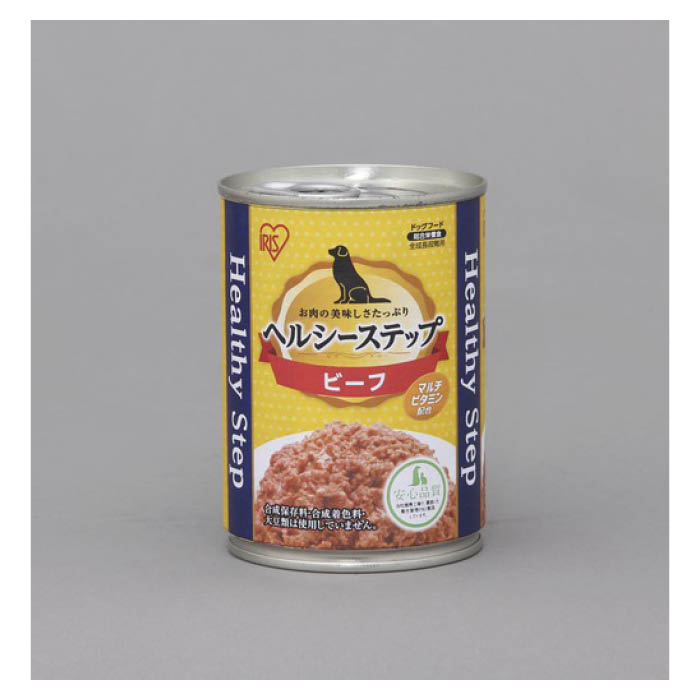 【仕様】：■合成保存料、合成着色料、大豆類を一切使用していない全成長段階用の総合栄養食です。マルチビタミンを配合しています。[原材料]：肉類（鶏肉・牛肉）、でん粉類、食塩、増粘安定剤（カラギナン）、ミネラル類（Ca・K・Fe・Mn・Zn・I...