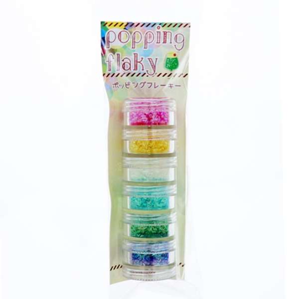 PPF1ポップカラー6色入りフレーキーグリッターのうるキラはラインフレンチでも存在感抜群！このボリュームでこのプライス！アクリルやジェルと使えるもちろんトップコートもOK！各1g／6色PPF1ポップカラー6色入りフレーキーグリッターのうるキ...