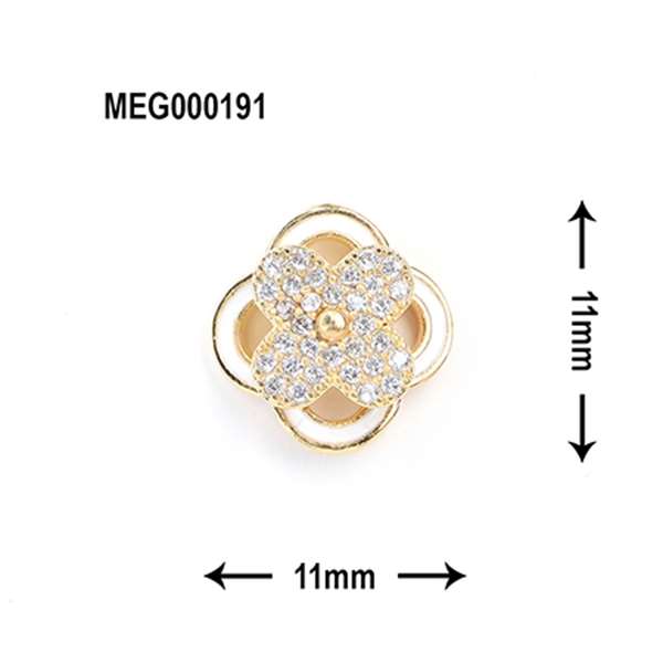 ゴールド　MEG00191MEG先生とのコラボ商品です。「清純」という言葉がぴったりな白いお花のデコパーツ。合わせるネイルカラーによって雰囲気が全く異なり、青系と組み合わせると涼し気に、深みのある緑や黄色だとレトロに、赤や紫系だとエレガント...