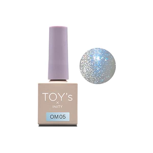 TOM05　パイシーズオリオンコレクションのような偏光パールカラーにシルバーの強いマグネットカラー・偏光パールとマグネット感のコラボがかわいい・強いマグネット感・上品にマグネットカラーを楽しみたい人におすすめアイスブルーの偏光パール＋シルバ...