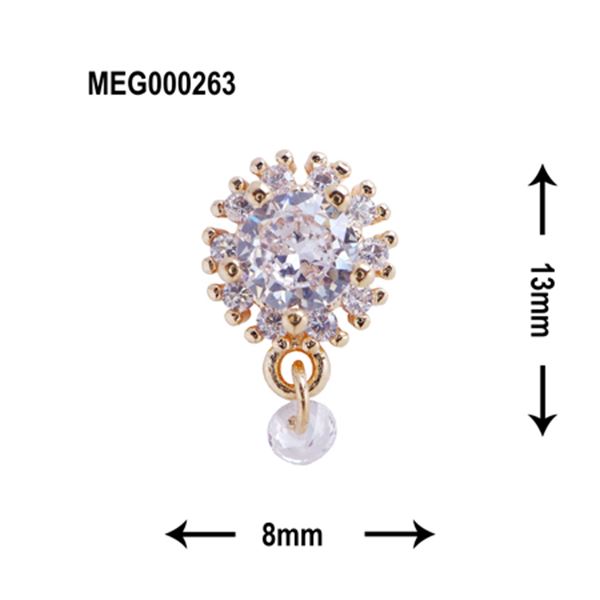 商品到着後レビューを書いて次回使える200円OFFクーポンGETシルバー MEG000263光り輝くラインストーンをサークル状に配置してお花に見立てた優美なパーツ。雨粒のような透明ストーンで軽やかに。2P背面カーブあり縦13mm×横8mm