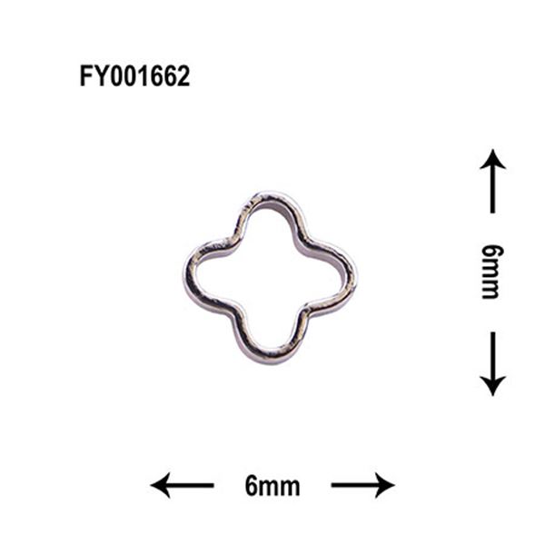 商品到着後レビューを書いて次回使える200円OFFクーポンGETシルバー　FY001662可愛らしい小花をモチーフにしたパーツ。シルバータイプはさりげない存在感で甘さ控えめな印象に。淡いブルーなどの寒色系のネイルに良く合います。10P背面カ...