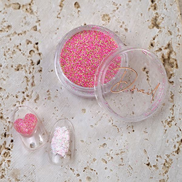 商品到着後レビューを書いて次回使える200円OFFクーポンGET04　ストロベリークリアジェル、カラージェル、粘土ジェルどんなジェルに混ぜても可愛いパウダー1.5g28×28mm