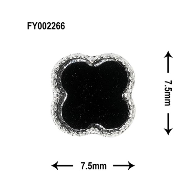商品到着後レビューを書いて次回使える200円OFFクーポンGETブラック×シルバー　FY002266 エレガントと可愛さを持ち合わせたフラワーモチーフパーツ。 甘くなりすぎないブラック×シルバーで、大人っぽいネイルにもおすすめです。 5P ...