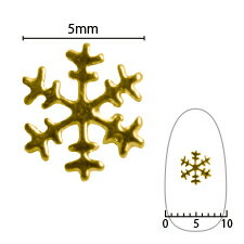 商品到着後レビューを書いて次回使える200円OFFクーポンGET！！シンプルな雪の結晶のパーツです。冬のアートにおすすめです。内容量：8Pサイズ：背面カーブなし 5mm×5mm