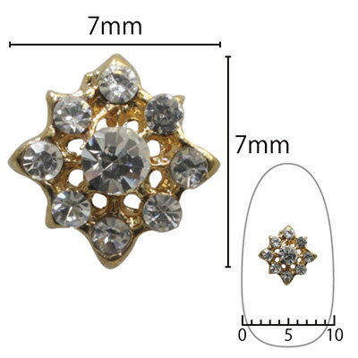 商品到着後レビューを書いて次回使える200円OFFクーポンGET！！ストーンの輝きがきれいなネイルパーツです。背面カーブありサイズ：7mm内容量：2P
