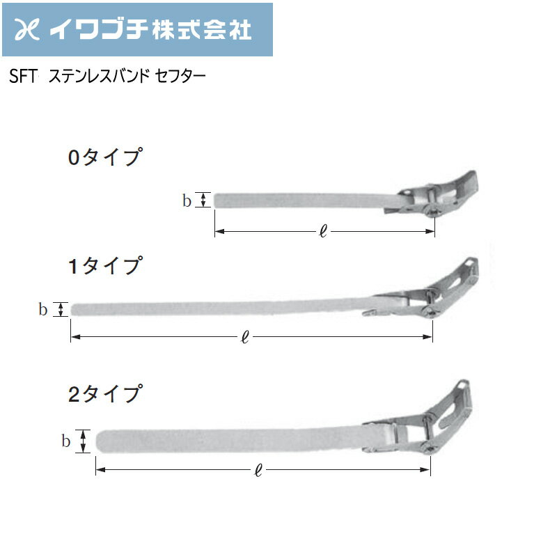 【SFT-N003】 ●L：300mm ●b：10mm ●適用径範囲：φ 80以内 ●材質：SUS 304 ●梱包単位：5個結束20束入 【SFT-N005】 ●L：500mm ●b：10mm ●適用径範囲：φ140以内 ●材質：SUS 3...