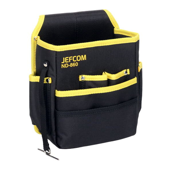 ※　商品詳細　※ メーカー ジェフコム（JEFCOM） 商品名 電工キャンバスハイポーチ 商品型番 ND-860 特徴 ●本体に丈夫さと風合い持ったポリエステルキャンバスを採用●使いやすいスタンダードタイプ●テープフッカー付●サイズ：幅18...