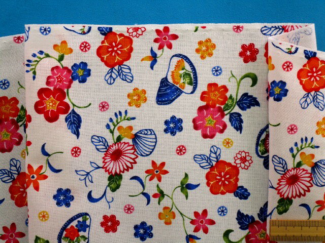 綿100% 約105cm幅　2mカット （表示サイズでカット済みです） 多少の難が有る場合がございます。