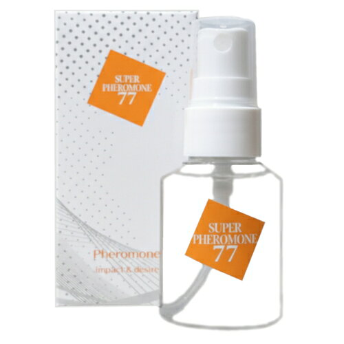 商品名 SUPER PHEROMONE 77（スーパーフェロモン77） 内容量 30ml 香り 無香料タイプ 成分 エタノール、グリセリン、水、香料（フェロモン含む） ご使用方法 原液のまま適量を衣類等に噴霧してご使用ください。 使用上のご...