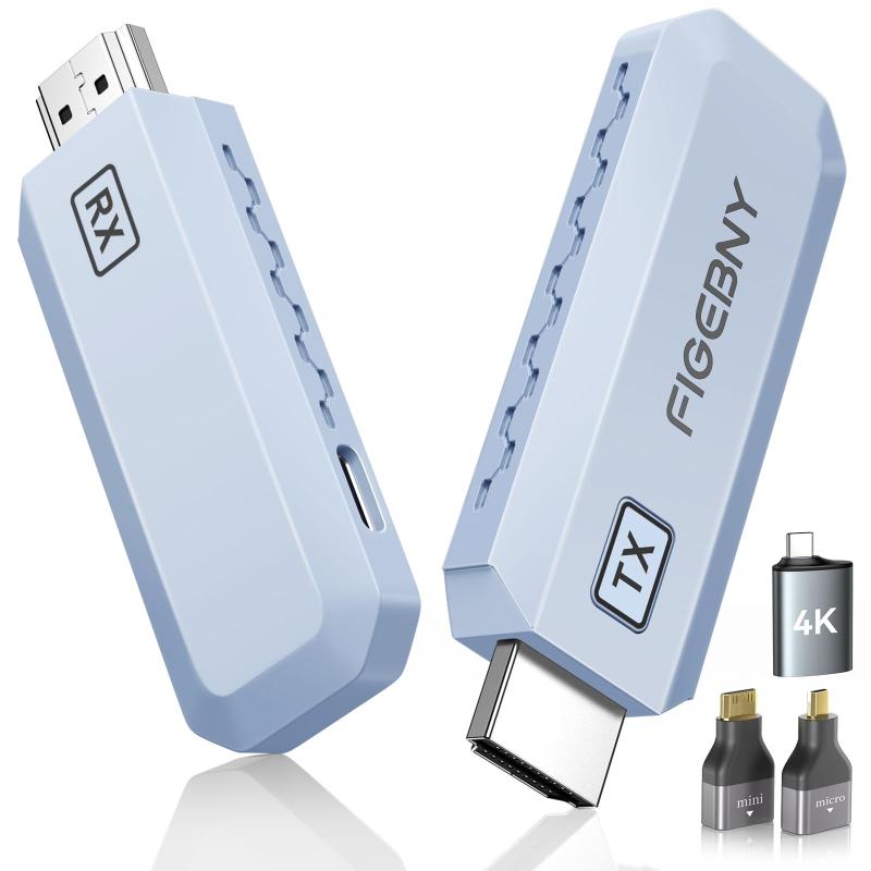 FIGEBNY 無線hdmi 0.1秒超低遅延 ワイヤレス hdmi 送受信機セット「日本技適認証済」30m安定転送 映像音声同時出力 PC/スマホ出力&amp;モニター/テレビなど入力FIGEBNYの無線HDMIは日本技適マークの取得、安...