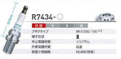 【ストックNo】4894【端子形状】一体形【熱価】10番【六角対辺（Hex）】16mm【ネジ径】14Φ【ネジ長】19mm【プラグタイプ】BK-E【発火部形状】スラント(斜方)【中心電極素材】イリジウム/【外側電極素材】白金※適合詳細はメーカ...