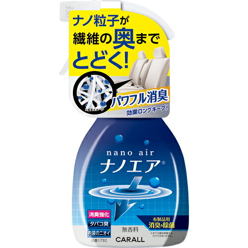 ナノ粒子が繊維の奥までとどく布製品用消臭&amp;除菌スプレーです。 悪臭成分に触れて分解消臭。ニオイすっきり。 【仕様】 ・内容量：250ml ・パッケージサイズ：幅93*高さ178*奥行48.5mm