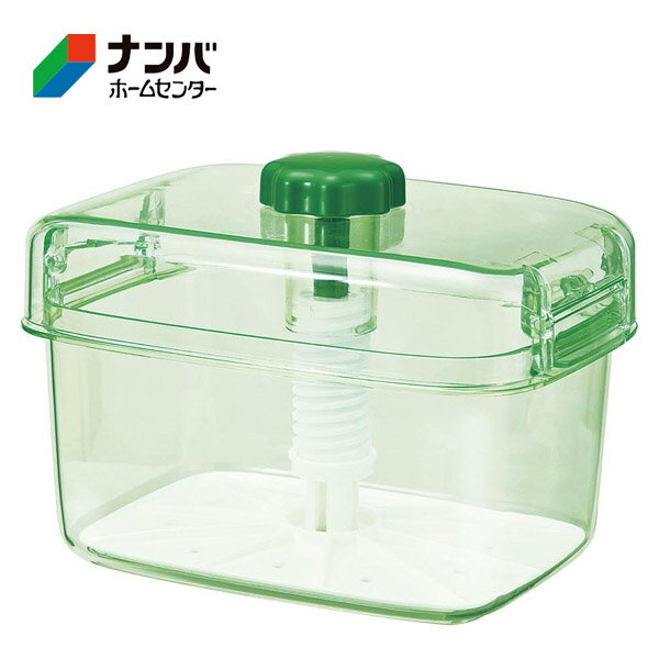 【仕様】 ●サイズ：30.5×21×21.5cm ●容量：6.1L ●本体、フタ：ポリスチレン ●フック：AS樹脂 ●その他：ポリプロピレン ●バネ：ステンレス ●色：スケルトングリーン 【商品の特長】 ●手軽に漬けられる即席つけもの器 ●...