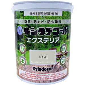 【仕様】 ●0.7L ●実寸法：119Ф×H121mm ●合成樹脂（アルキド樹脂）、顔料、水、木材用防腐、防カビ剤、防虫剤 ●原産地：日本 【商品特長】 ●塗りやすく臭いが少ない屋外木製品の防虫防腐剤 【用途】 ●屋外木部用 ●ガーデンテー...