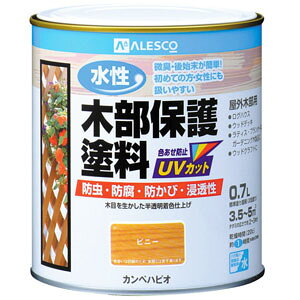 【仕様】 ●0．7L ●実寸法：114Ф×H121mm ●合成樹脂（アクリル）、顔料、防腐剤、防カビ剤、防虫剤、紫外線吸収剤、水 ●原産地：日本 【商品特長】 ●臭いが少なく、取り扱いが簡単な水性タイプですので、塗装が初めての方 女性の方に...