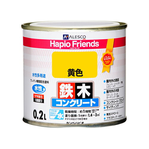 【仕様】 ●0.2L ●実寸法：77Ф×H71mm ●合成樹脂（アクリル・ウレタン）、顔料、防カビ剤、水 ●原産地：日本 【商品特長】 ●屋内外の木部や鉄部、コンクリート面に使用できます。 ●ウレタン樹脂配合により酸性雨、排ガス、塩害に強い...