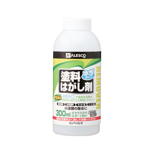 【仕様】 ●300ml ●実寸法：62Ф×H150mm ●有機溶剤、界面活性剤、水 ●原産地：日本 【商品特長】 ●鉄部、木部、コンクリート部などに塗られた塗膜をはがします。 ●油性、水性及び合成樹脂系、ラッカー系の塗料やニスの塗膜をはがす...