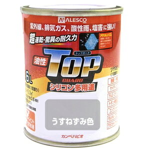 【仕様】 ●1.6L ●実寸法：143Ф×H167mm ●合成樹脂（アクリル・シリコン）、顔料、光安定剤、さび止め剤、有機溶剤 ●原産地：日本 【商品特長】 ●さび止め剤配合で鉄部をサビから守ります。 ●アクリルシリコン樹脂により紫外線、排...